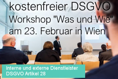 free GDPR workshop "What & How" on 23.02.2018 - Internal and external ...